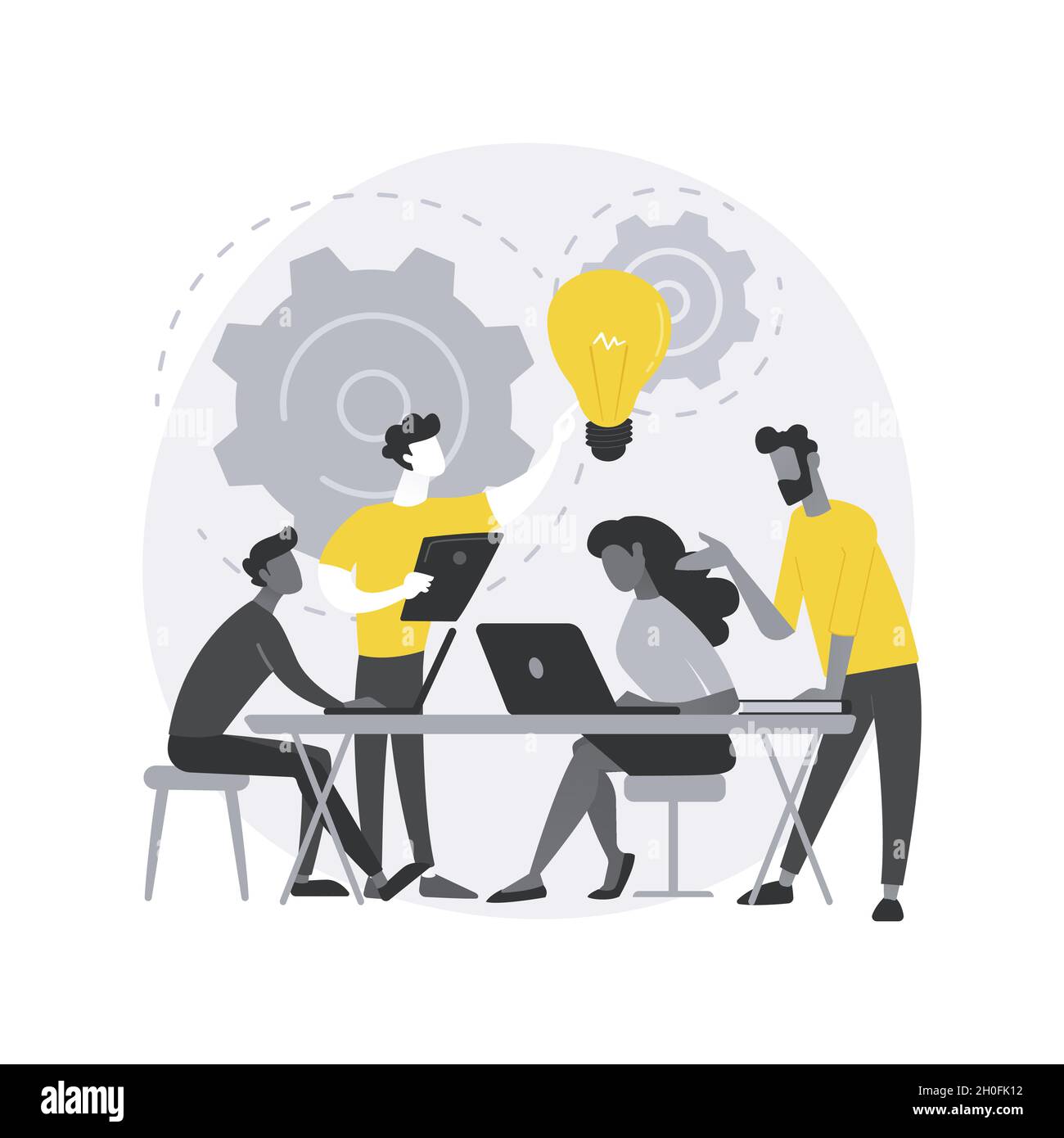 Teamwork power abstract concept vector illustration Stock Vector Image ...