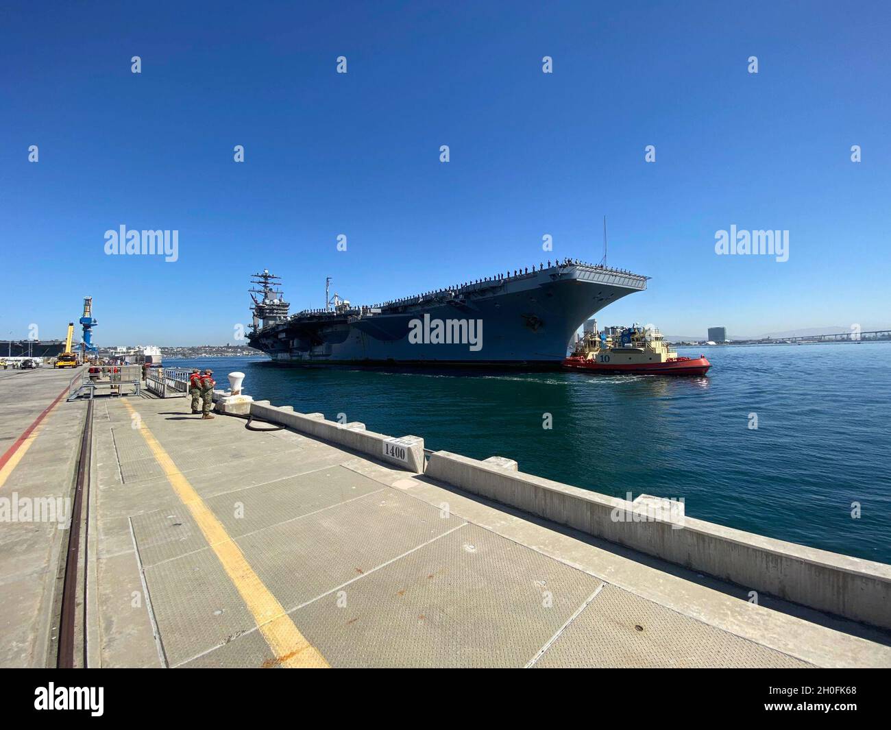 210226-N-ZQ216-1001 SAN DIEGO (Feb. 26, 2021) Aircraft carrier USS ...