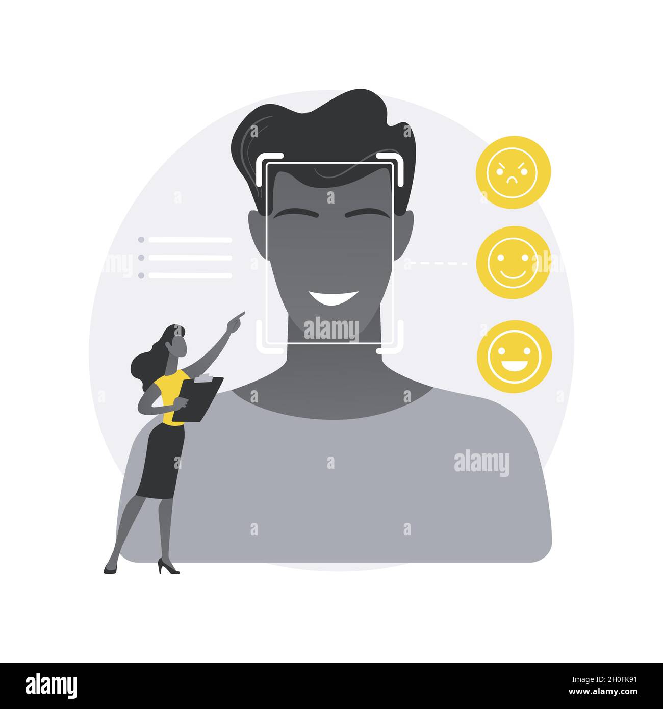 Emotion Detection Abstract Concept Vector Illustration Stock Vector