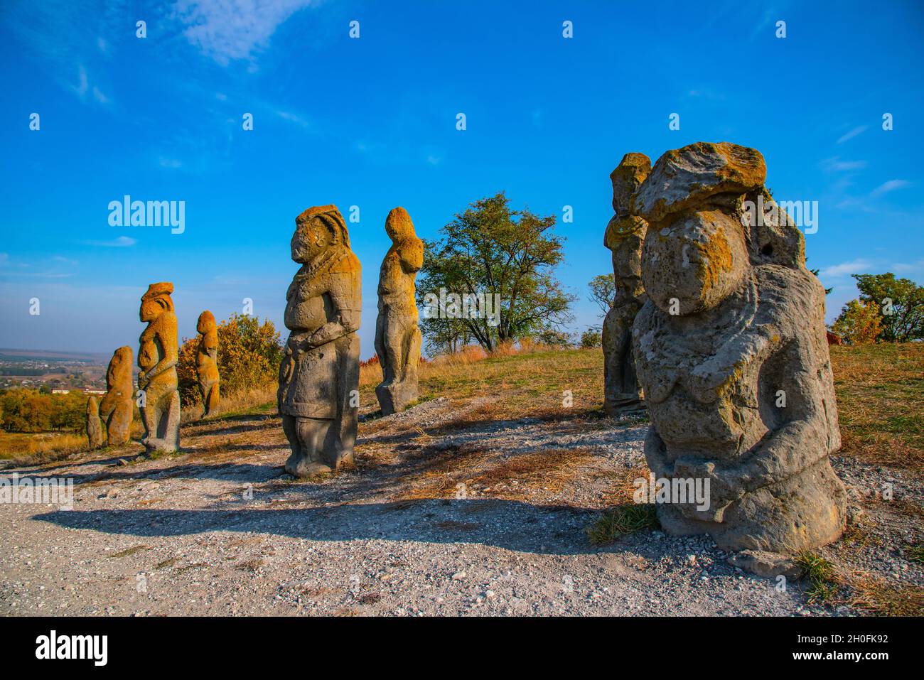 Statue. Ancient stone statues of the Scythian tribes Stock Photo - Alamy