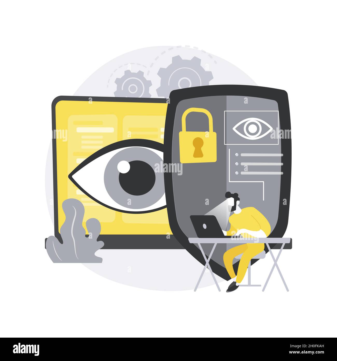 Eye tracking technology abstract concept vector illustration Stock ...