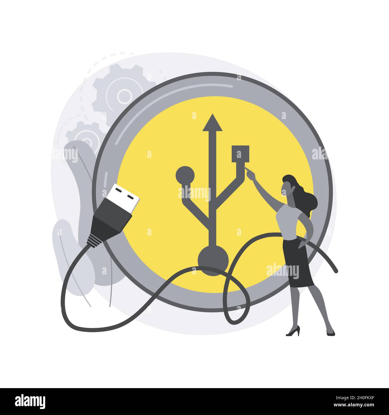 USB connection abstract concept vector illustration Stock Vector Image ...