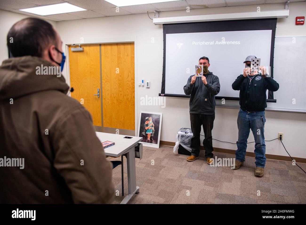 Instructors of the Basic Riders Course perform an exercise testing the ...