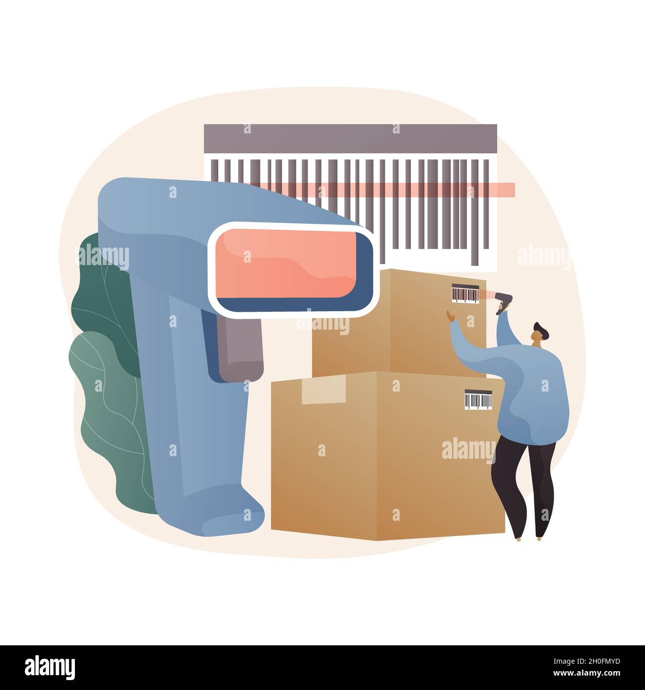 Barcode scanning abstract concept vector illustration Stock Vector ...