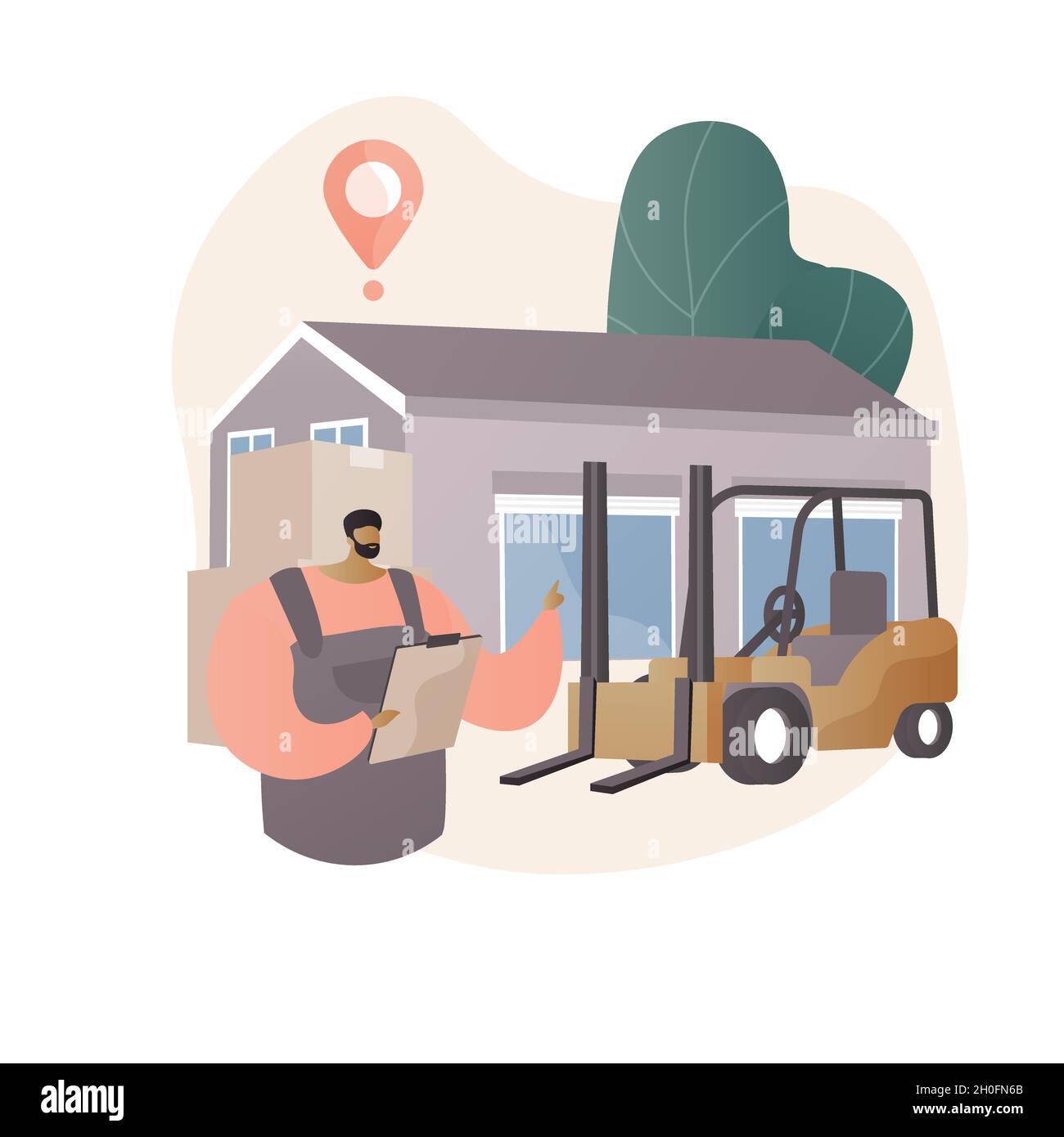 Warehouse logistics abstract concept vector illustration Stock Vector ...