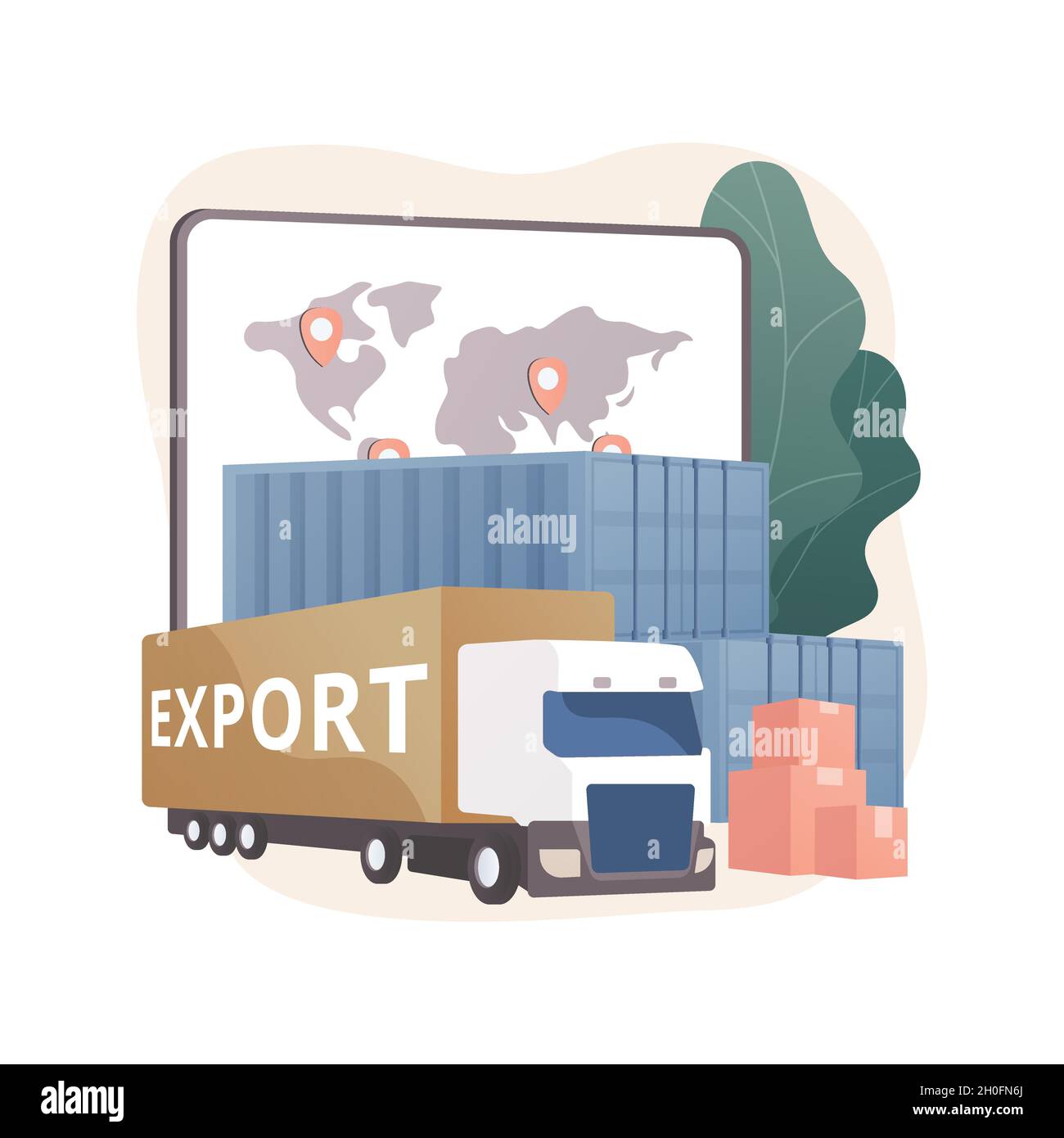 Export control abstract concept vector illustration Stock Vector Image ...