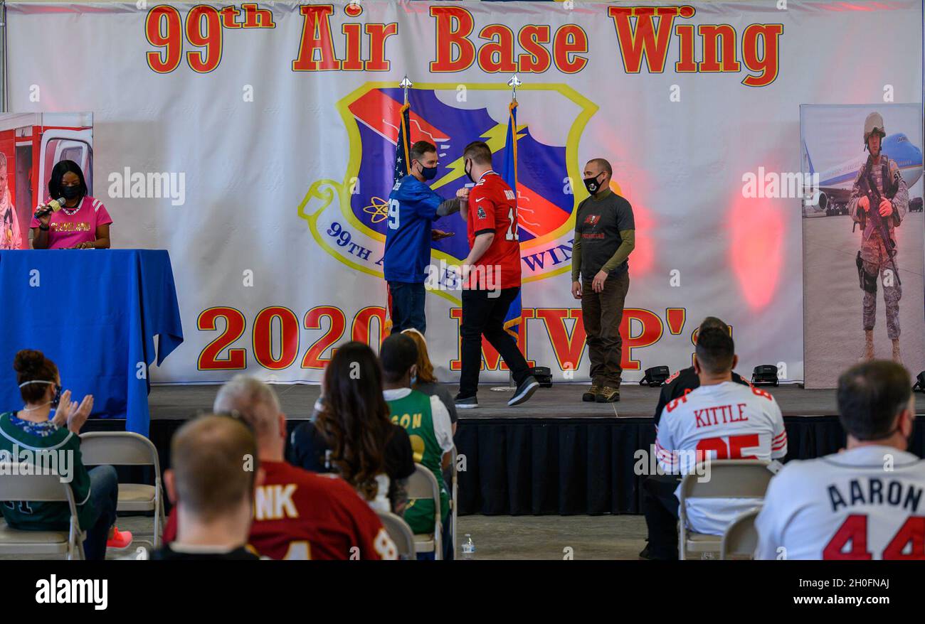 Col. Todd Dyer, 99th Air Base Wing commander, and Chief Master Sgt ...