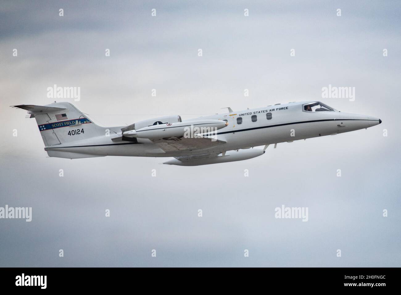 A U.S. Air Force C-21 Cougar assigned to the 458th Airlift Squadron ...
