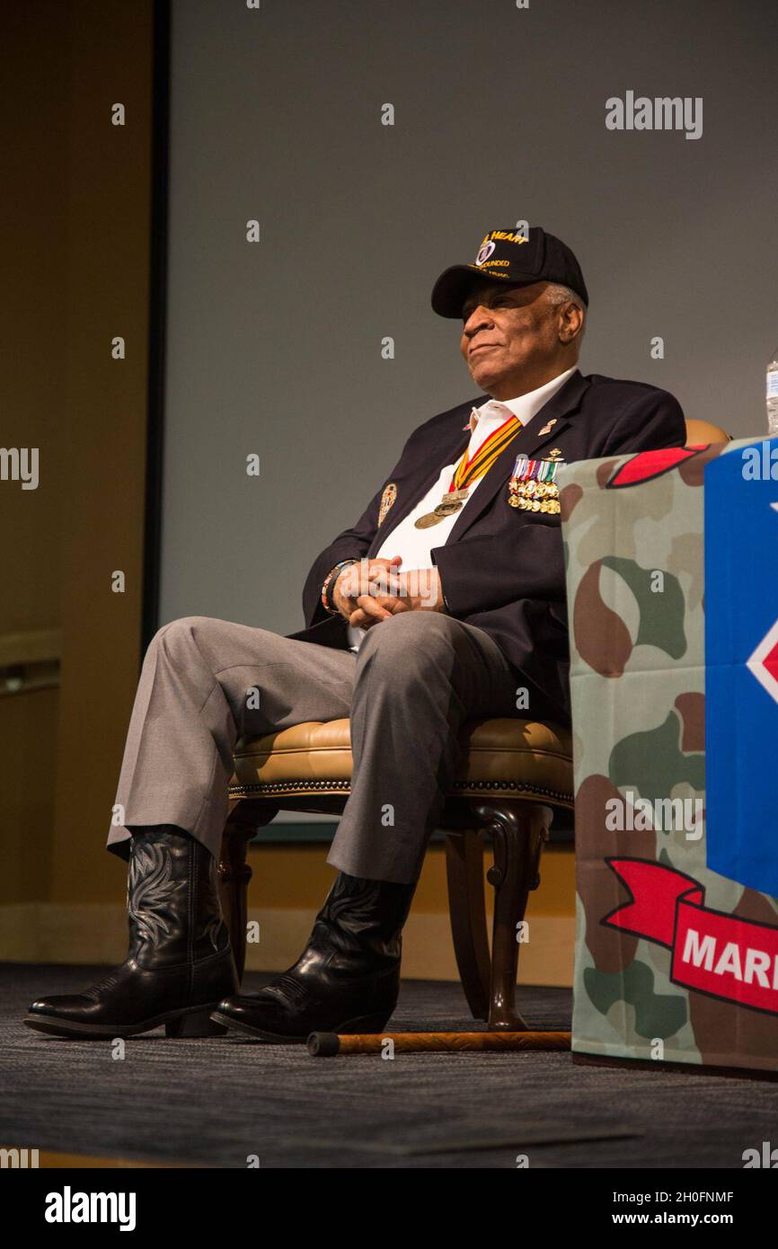 Maj. Jim Capers (Retired) speaks to Marine Forces Special Operations ...