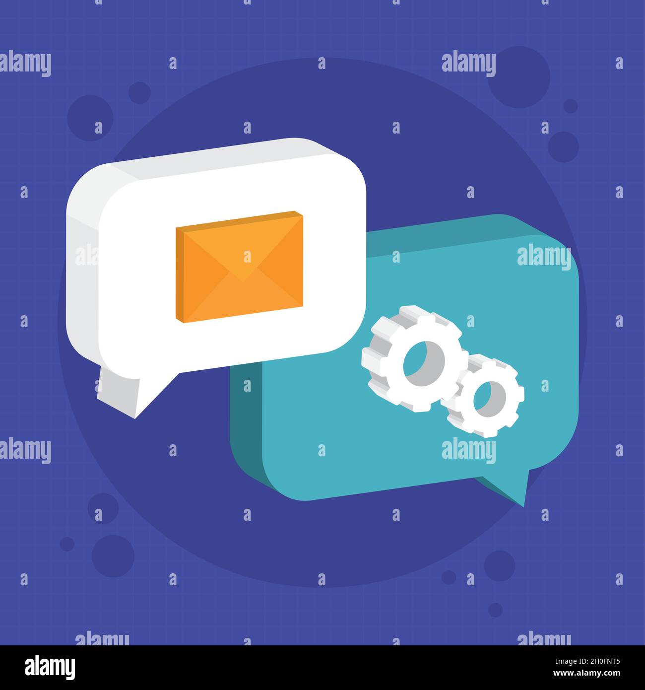 Speech bubbles envelope Stock Vector Images - Alamy