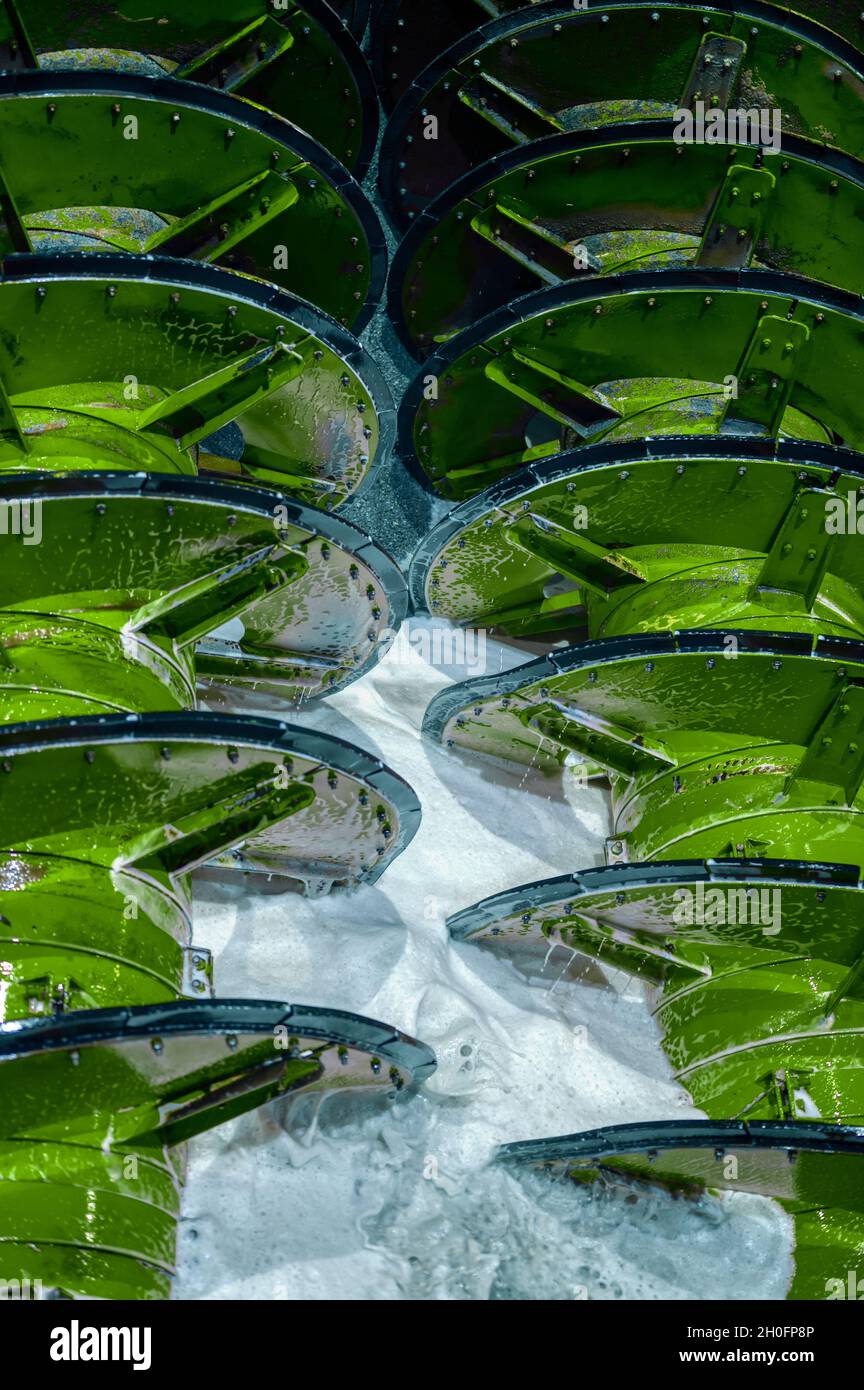 Mining and processing plant. Wet sand grading process Stock Photo - Alamy