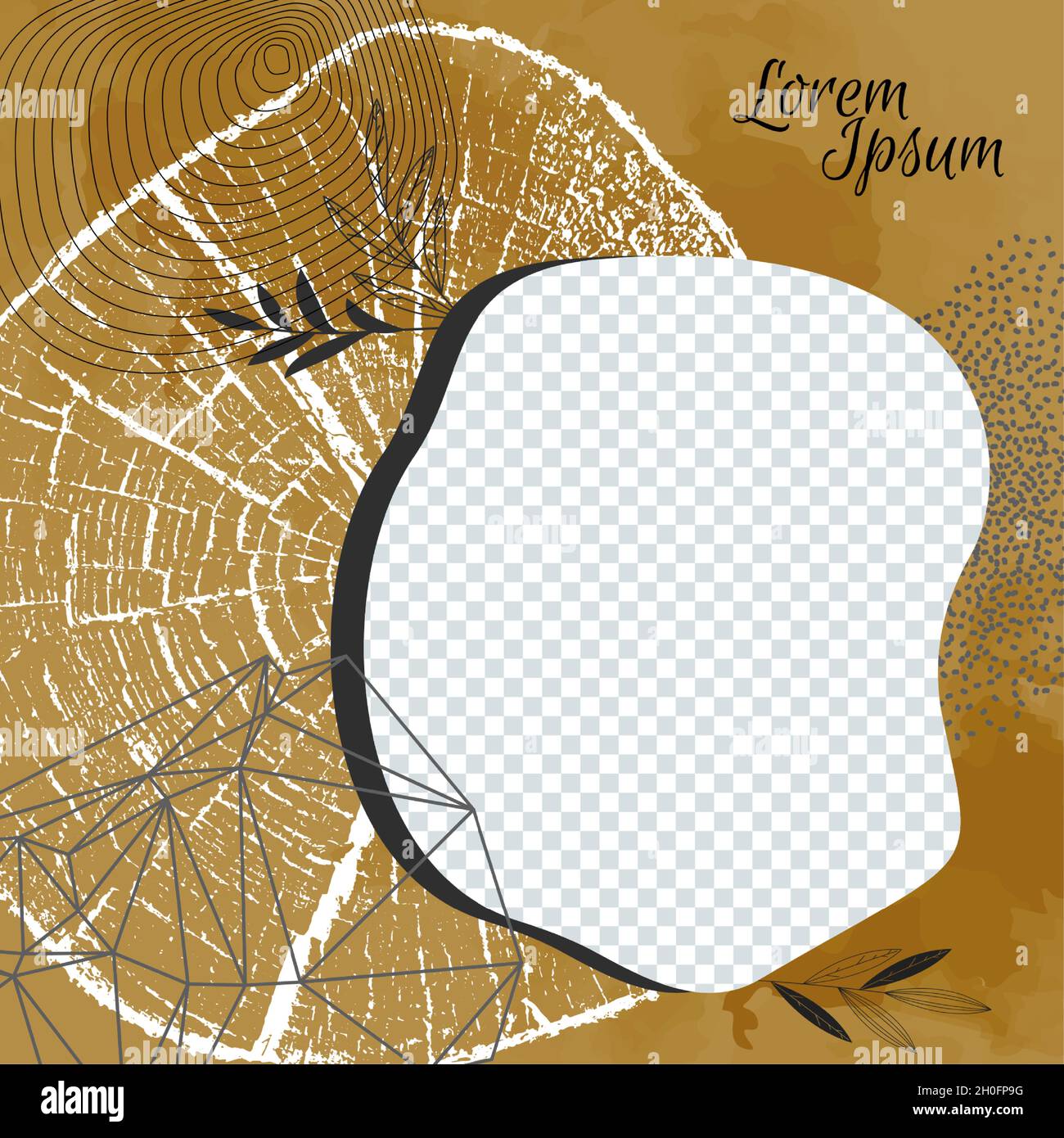 Creative concept flyer layout with tree growth rings Stock Vector Image ...