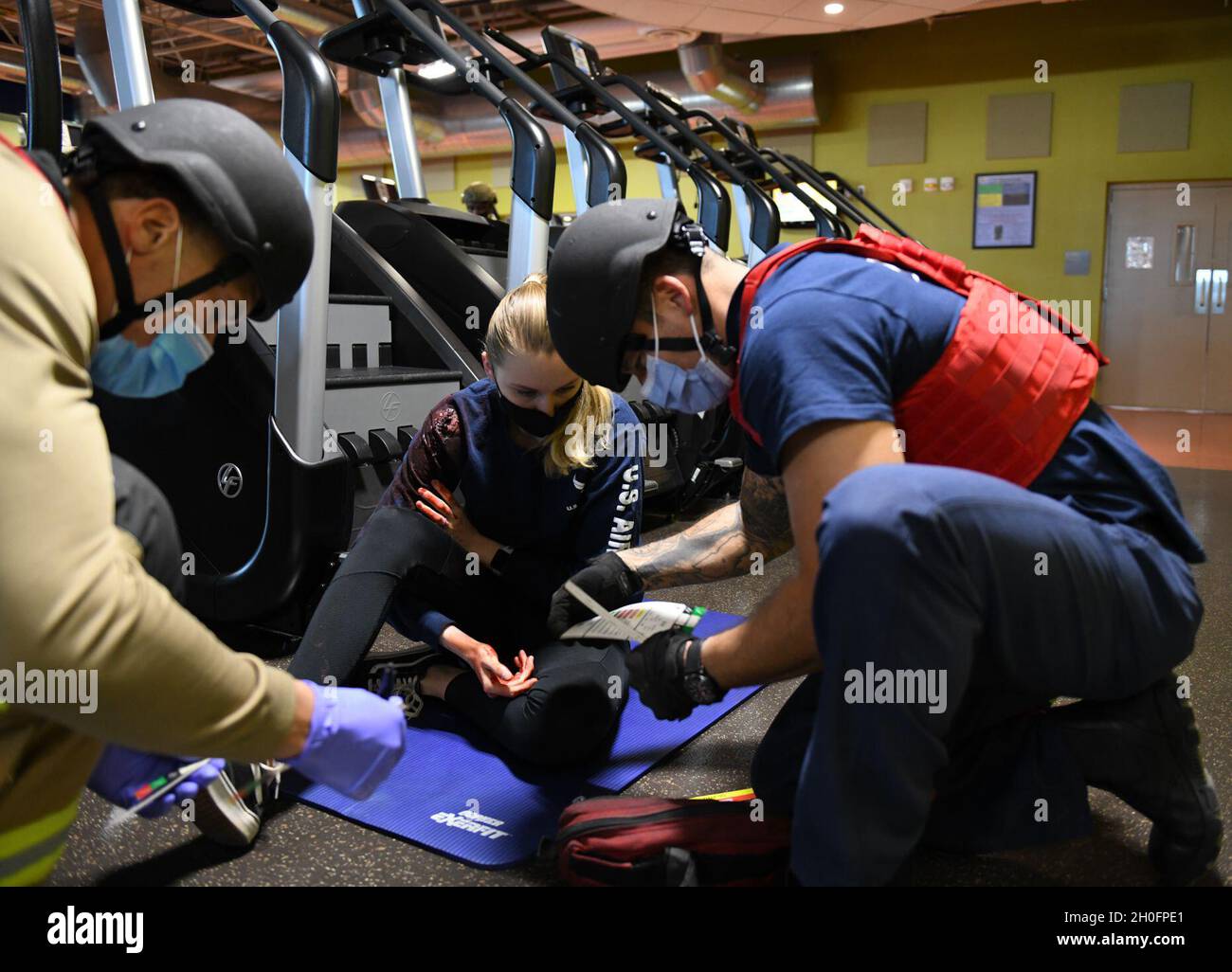 Staff Sgt. Domitrius Johnson, left, and Jose Moreno, right, 56th Civil ...