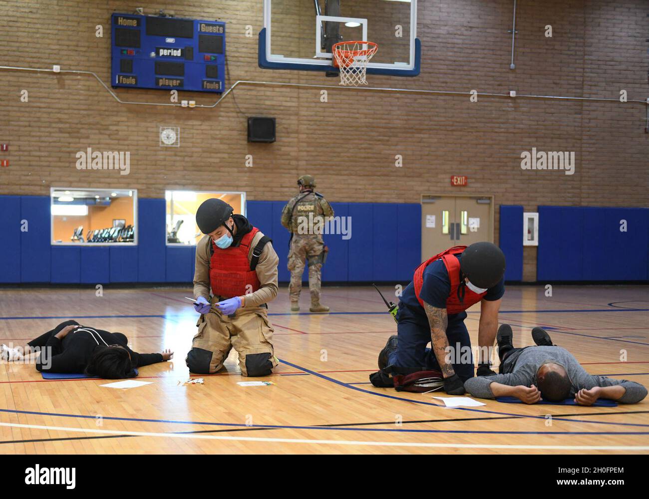 Staff Sgt. Domitrius Johnson, left, and Jose Moreno, right, 56th Civil ...