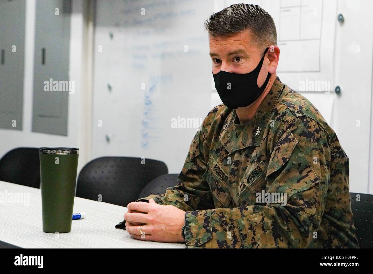 U.S. Marine Corps Col. Brian T. Rideout, commanding officer of I Marine ...