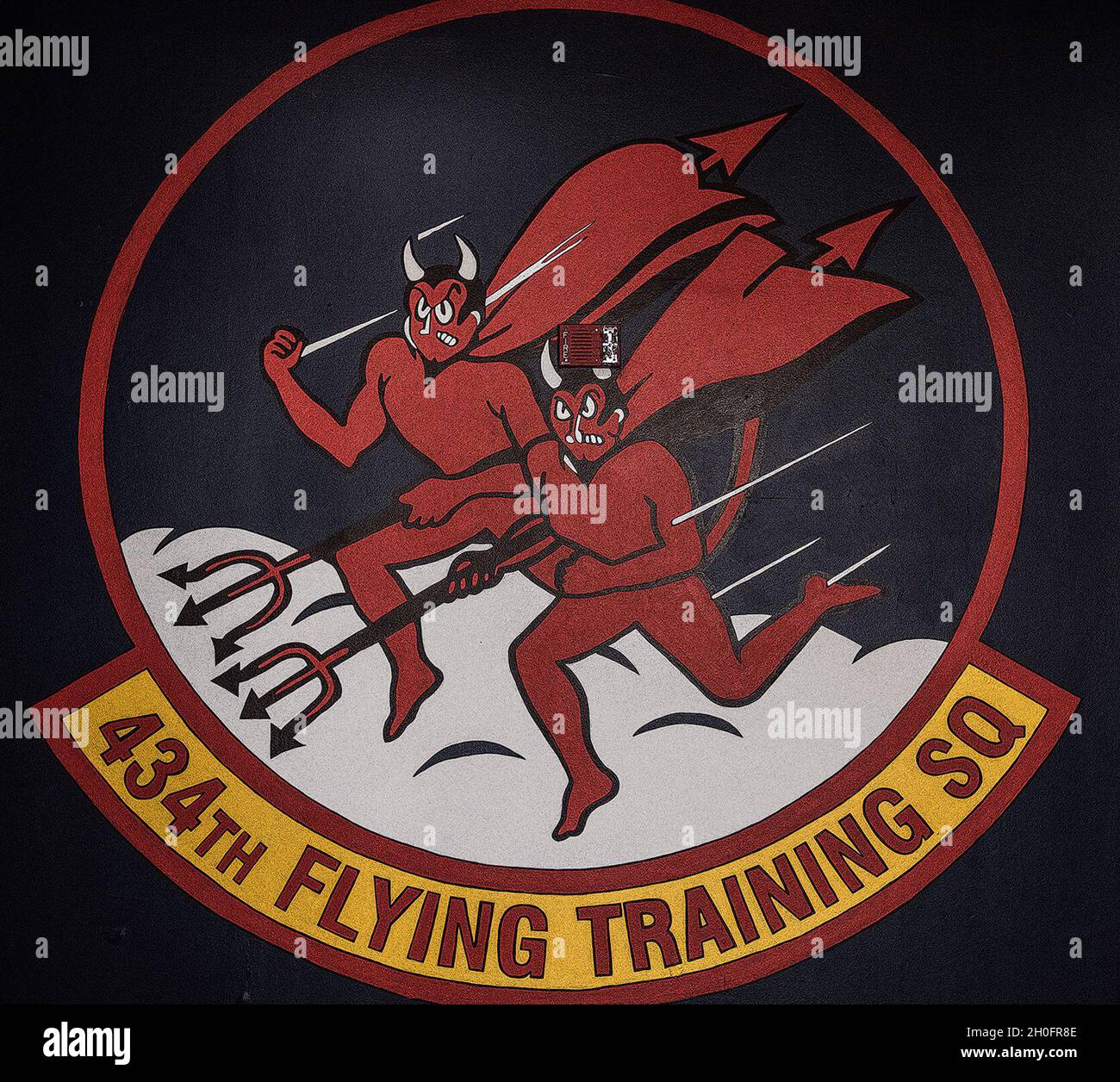 A life-size “Red Devils” patch from the 434th Flying Training Squadron at Laughlin Air Force ...