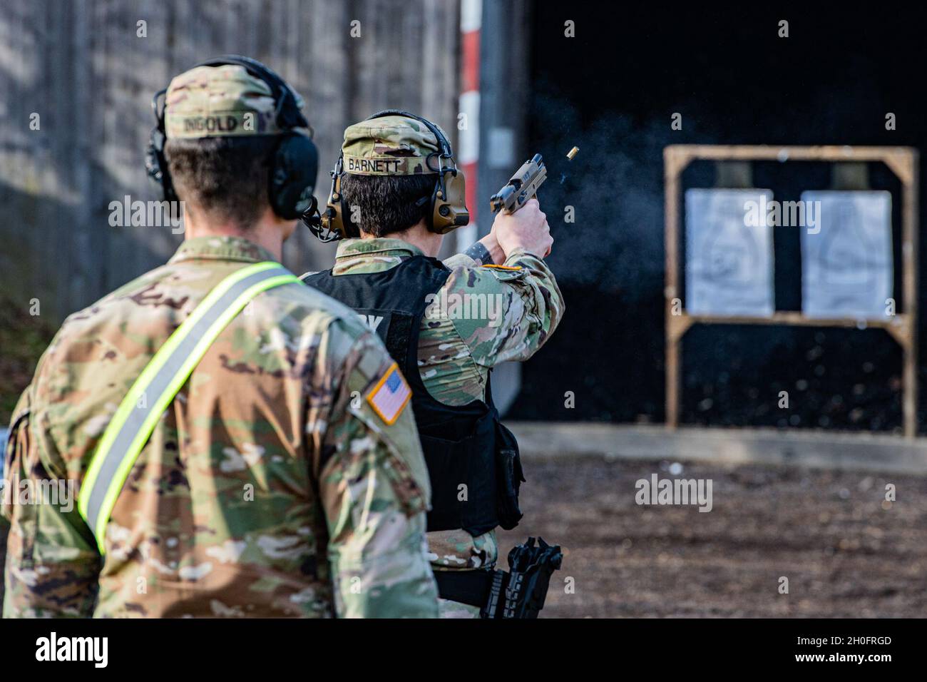 U.S. Army Sgt. Natalie Barnett, military police assigned to the 194th ...