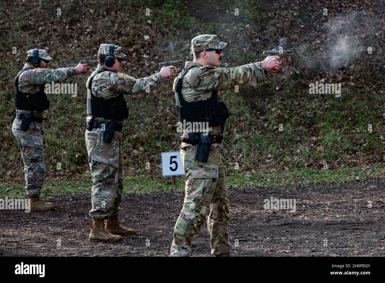 U.S. Army Soldiers, assigned to the 194th Military Police Company ...