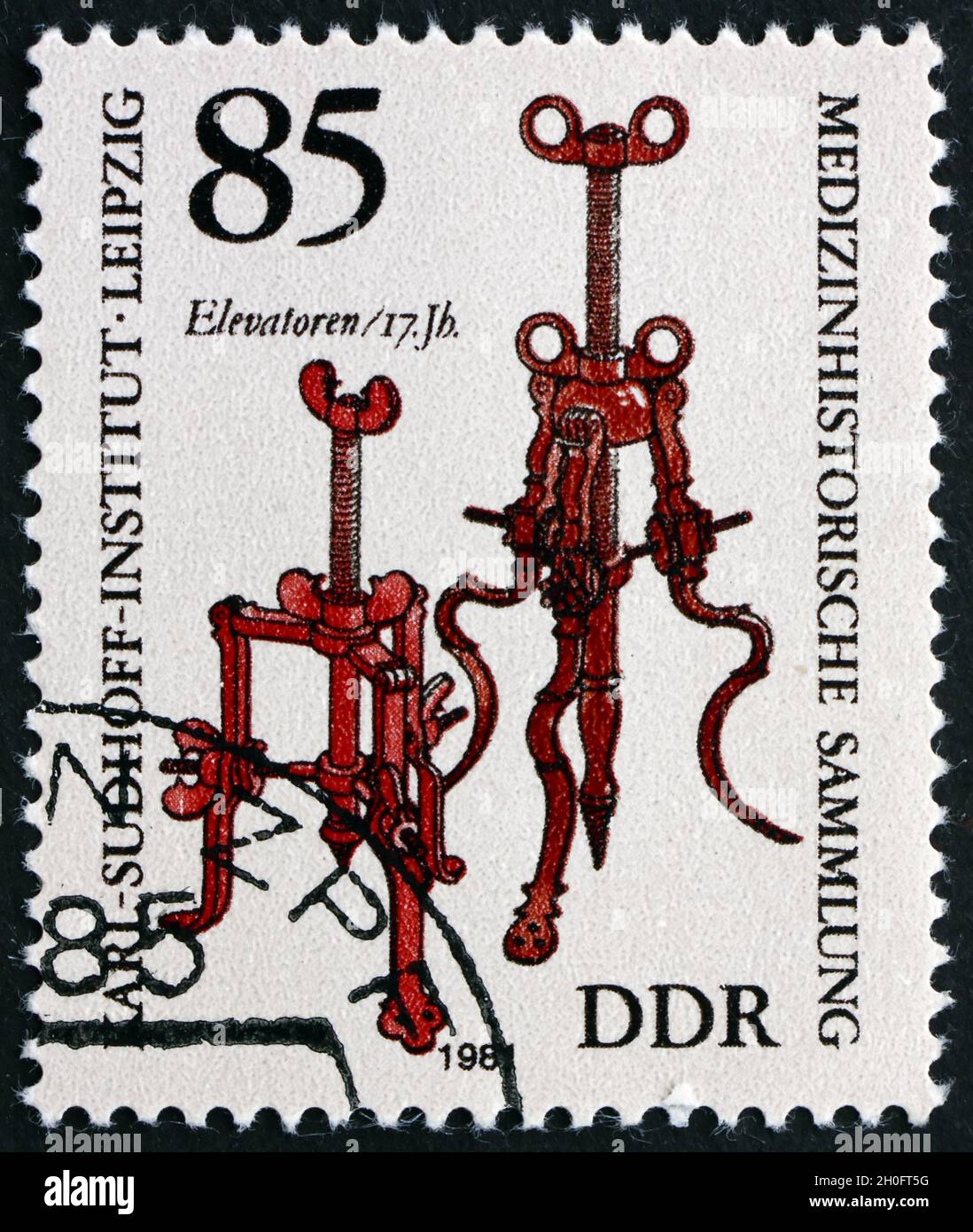 GERMANY - CIRCA 1981: a stamp printed in Germany shows Elevators, 17th ...