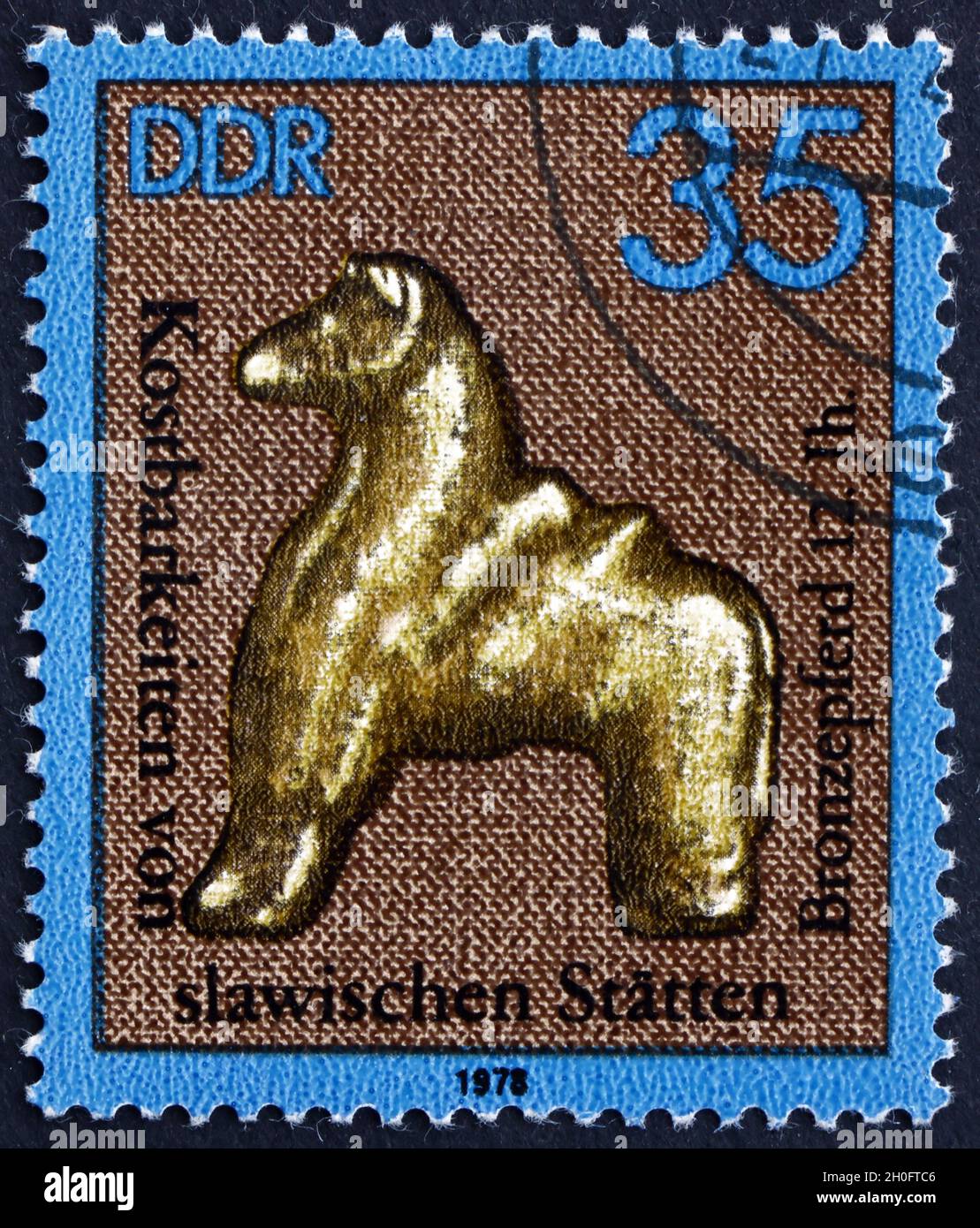 GERMANY - CIRCA 1978: a stamp printed in Germany shows Bronze Horse ...