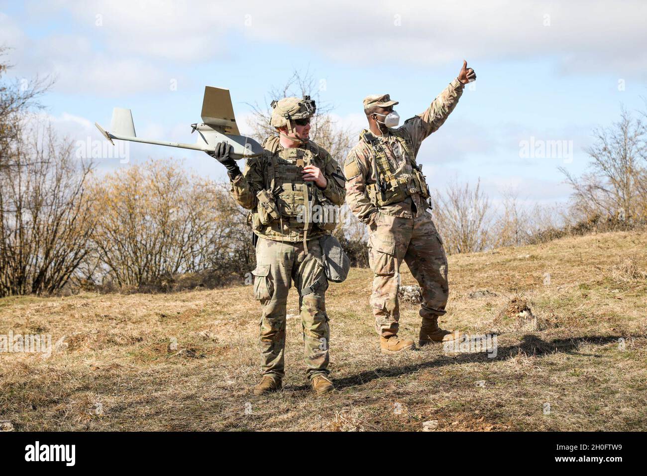 A U.S. Soldier assigned to Headquarters and Headquarters Company, 91st ...
