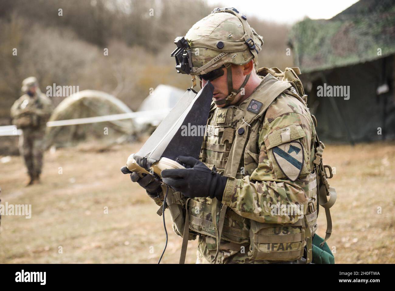 U.S. Army Cpl. Altan Stegall, Raven Unmanned Aerial Vehicle(UAV ...