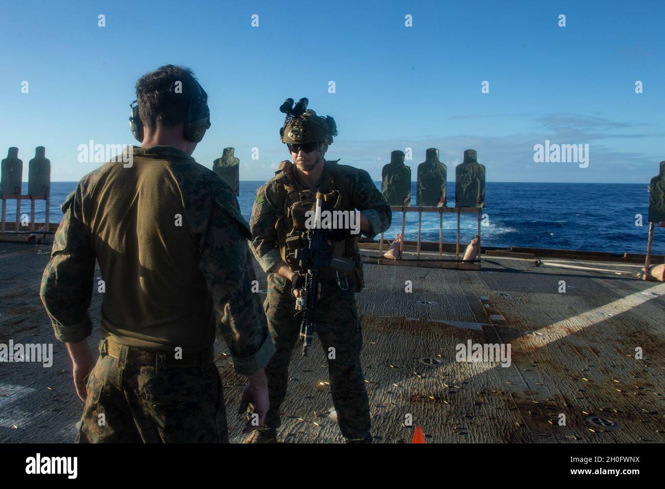 U.S. Marine Corps Sgt. Damion Merrow, a rifleman with Battalion Landing ...
