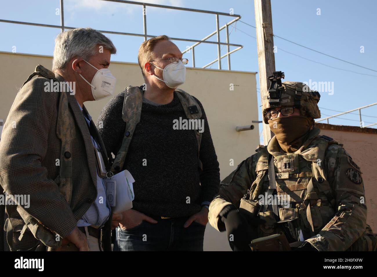 U.S. Army Captain attached to the 64th Military Police Company have a ...