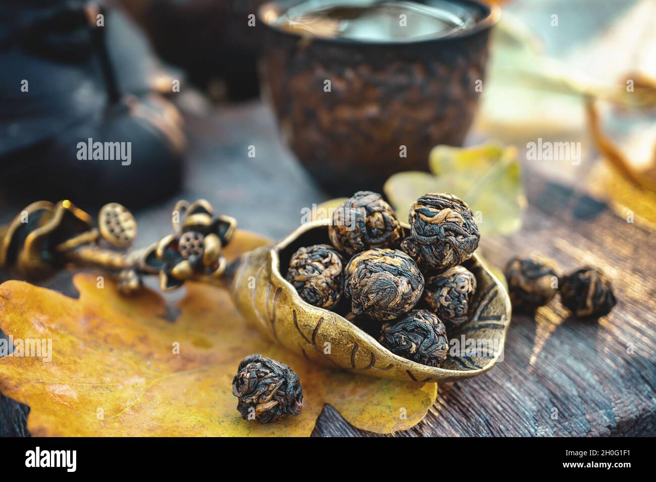 elite varieties of Chinese tea. Elite tea flowers made of dragon pearls ...