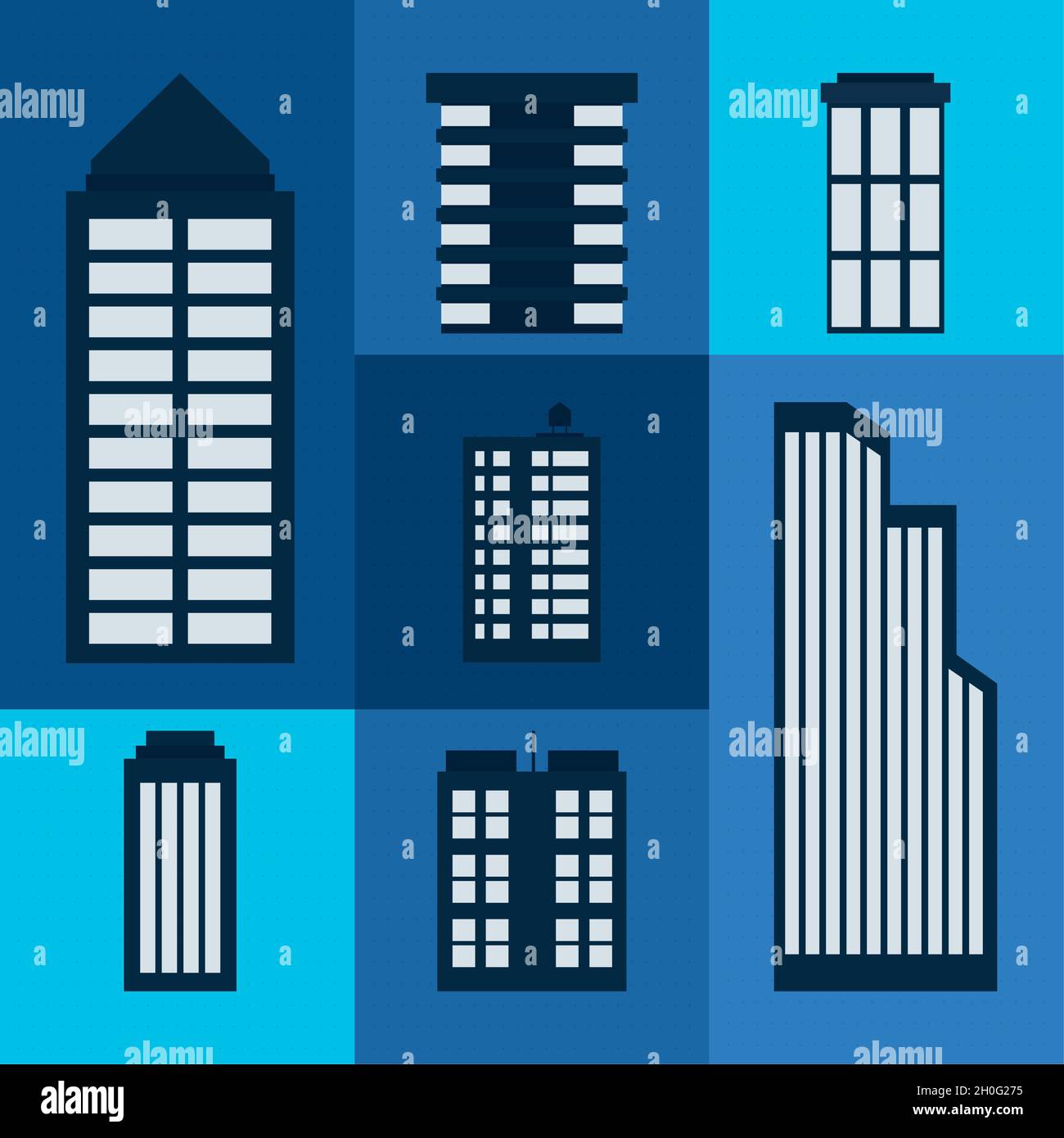 city buildings icon collection design Stock Vector Image & Art - Alamy
