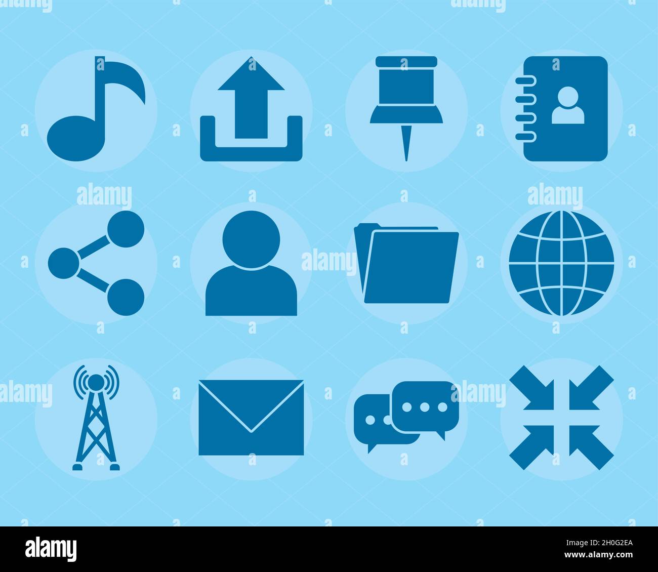 network and communication icon set Stock Vector Image & Art - Alamy