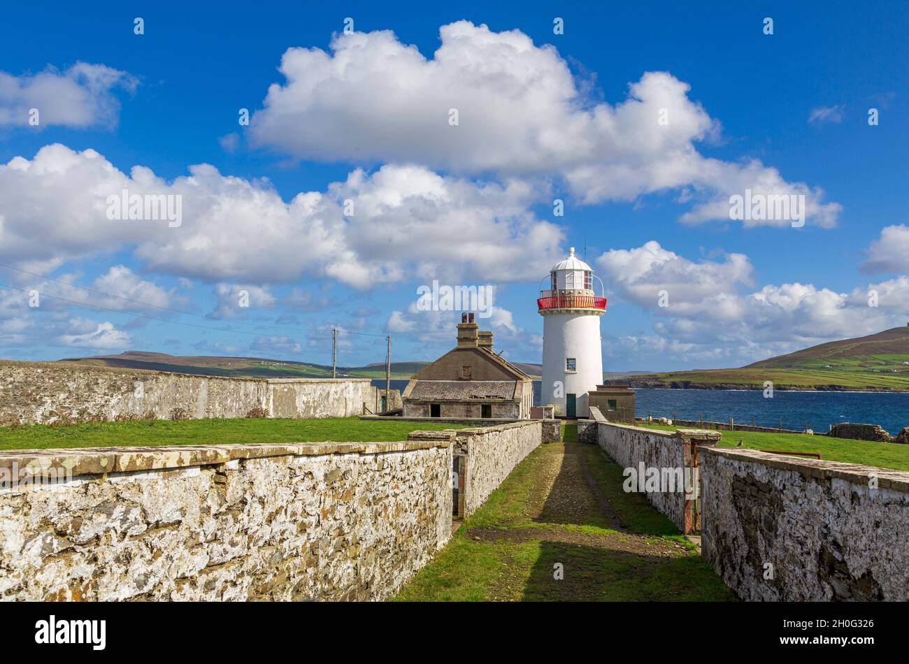Broadhaven Lighthouse, Mullet Peninsula, County Mayo, Ireland Stock ...