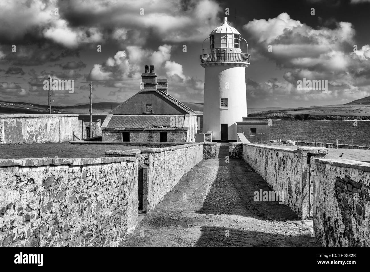 Broadhaven Lighthouse, Mullet Peninsula, County Mayo, Ireland Stock ...