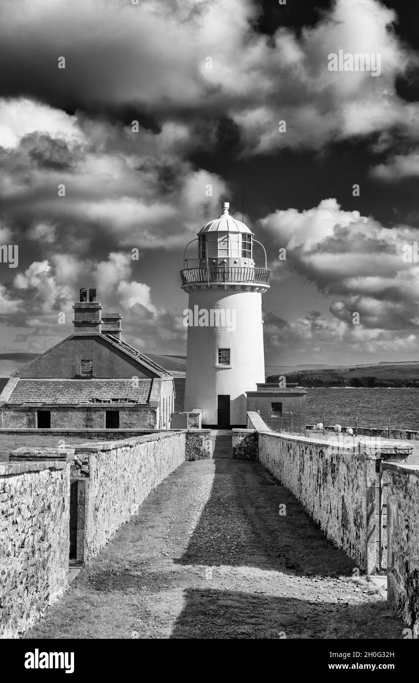 Broadhaven Lighthouse, Mullet Peninsula, County Mayo, Ireland Stock ...