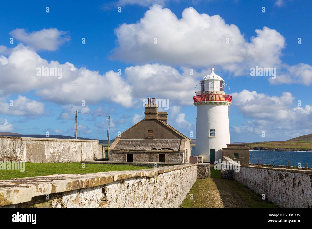 Broadhaven Lighthouse, Mullet Peninsula, County Mayo, Ireland Stock ...