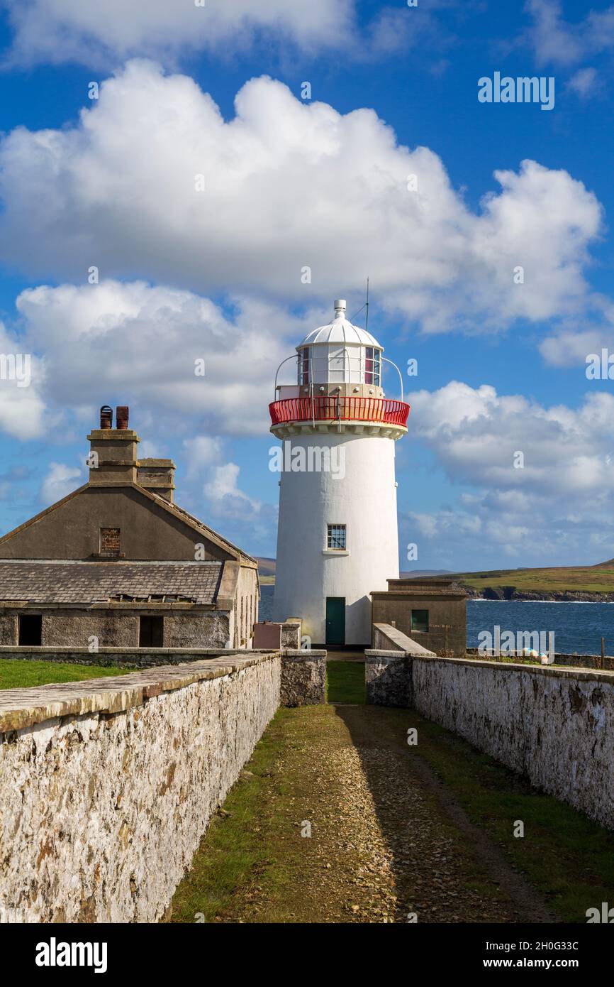 Broadhaven Lighthouse, Mullet Peninsula, County Mayo, Ireland Stock ...