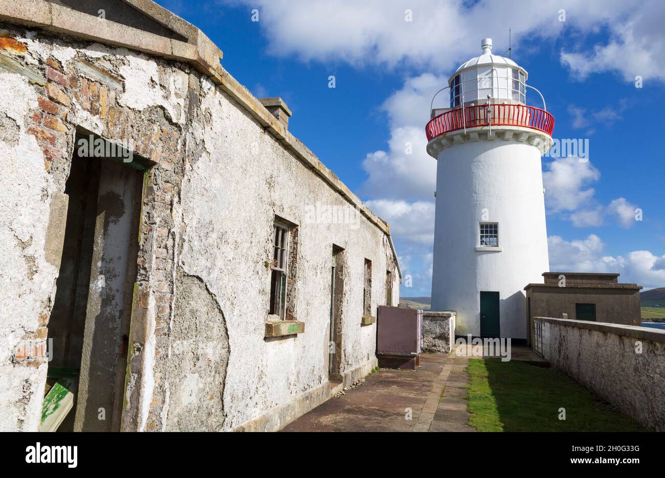 Broadhaven Lighthouse, Mullet Peninsula, County Mayo, Ireland Stock ...