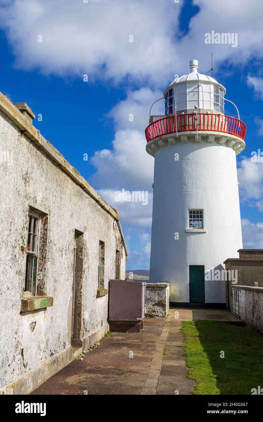 Broadhaven Lighthouse, Mullet Peninsula, County Mayo, Ireland Stock ...
