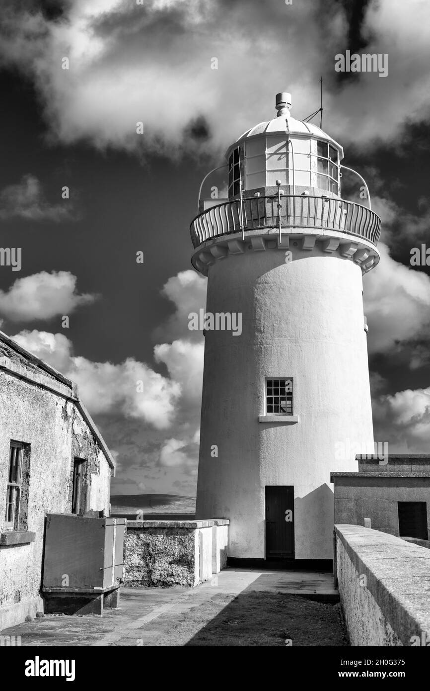 Broadhaven Lighthouse, Mullet Peninsula, County Mayo, Ireland Stock ...