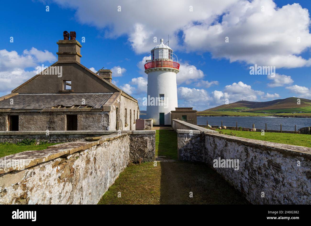 Broadhaven Lighthouse, Mullet Peninsula, County Mayo, Ireland Stock ...