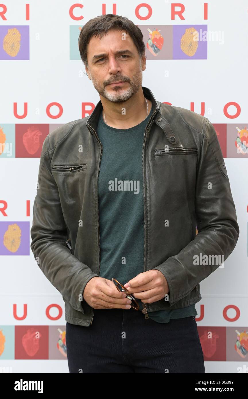 Rome, Italy. 12th Oct, 2021. Daniele Pecci attends the photocall of Rai ...