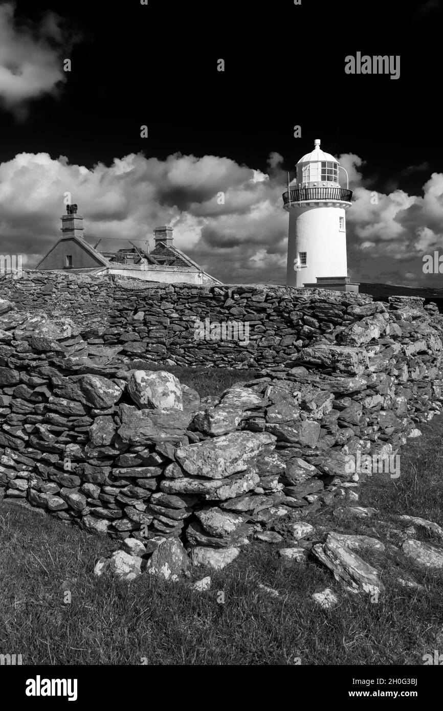 Broadhaven Lighthouse, Mullet Peninsula, County Mayo, Ireland Stock ...