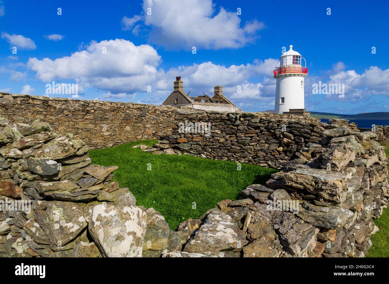 Broadhaven Lighthouse, Mullet Peninsula, County Mayo, Ireland Stock ...