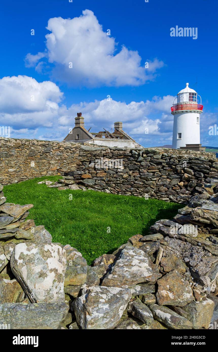 Broadhaven Lighthouse, Mullet Peninsula, County Mayo, Ireland Stock ...