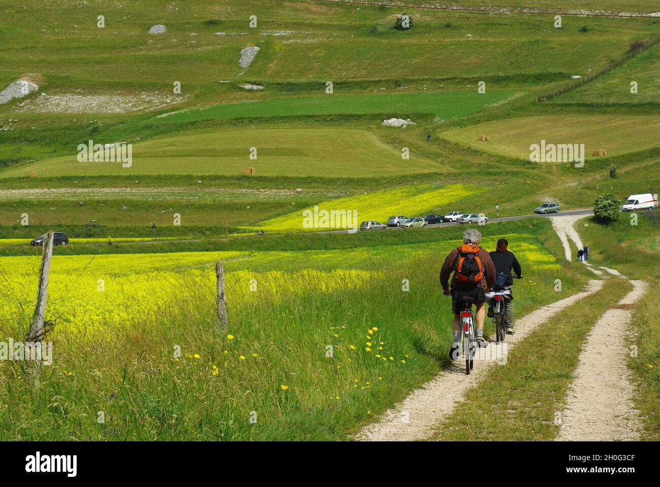 Mountain bike excursions in the unspoiled countryside Stock Photo - Alamy