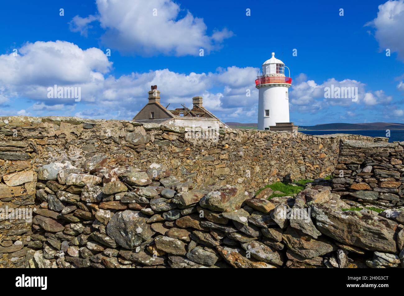 Broadhaven Lighthouse, Mullet Peninsula, County Mayo, Ireland Stock ...