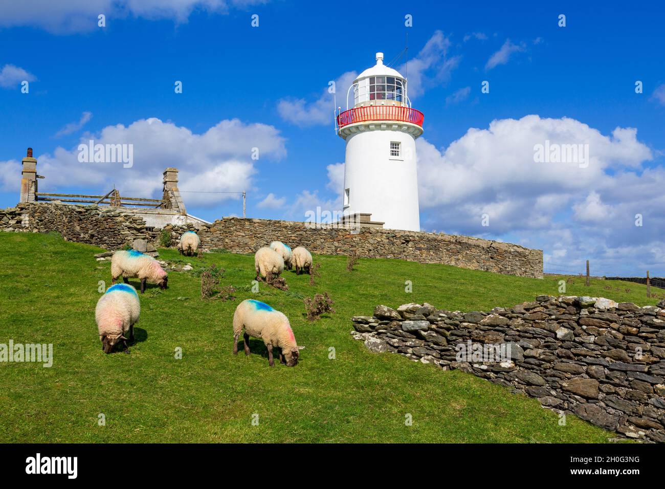 Broadhaven Lighthouse, Mullet Peninsula, County Mayo, Ireland Stock ...