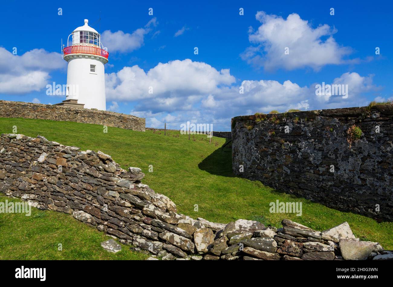 Broadhaven Lighthouse, Mullet Peninsula, County Mayo, Ireland Stock ...