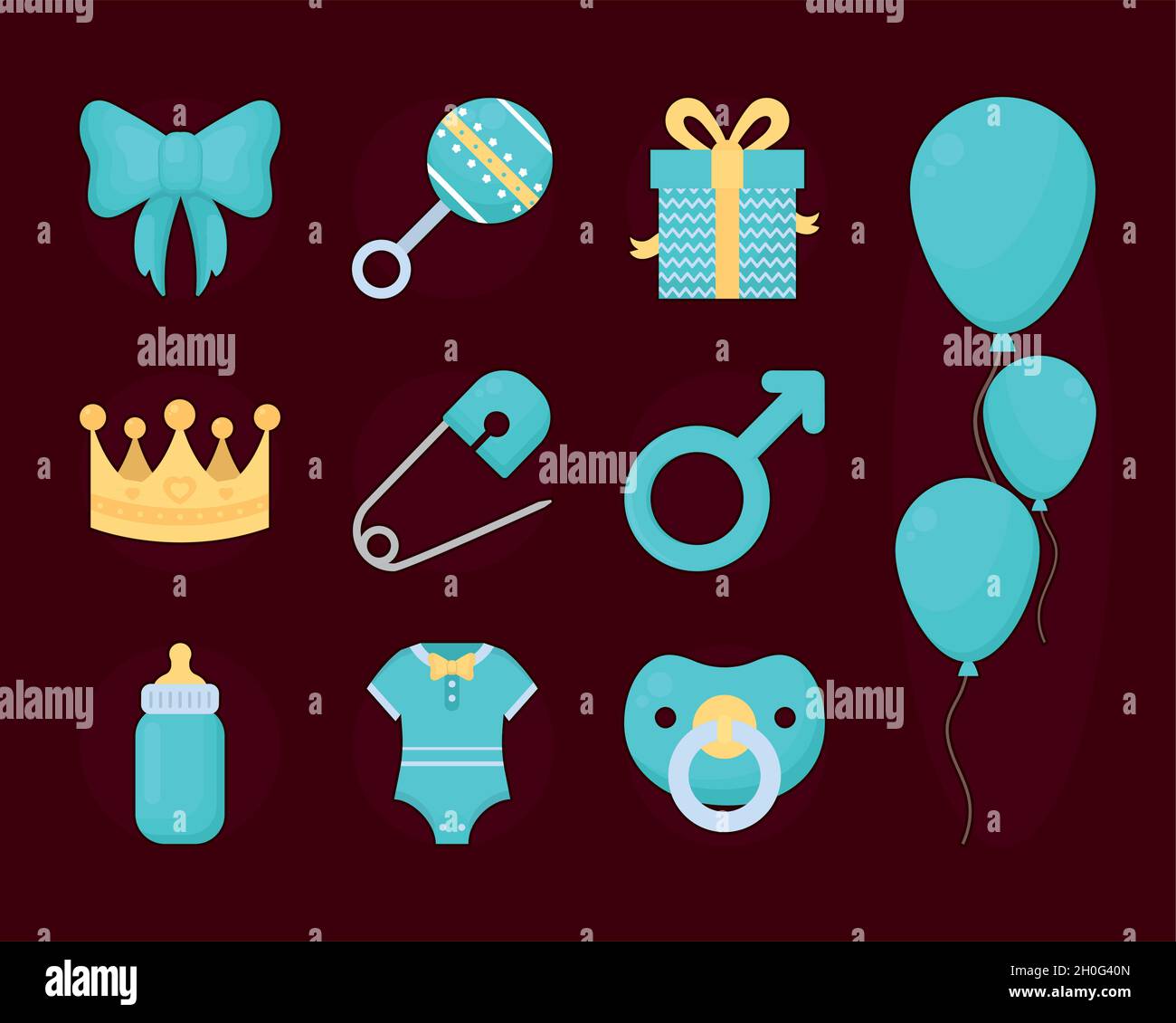 male baby icon set design Stock Vector Image & Art - Alamy