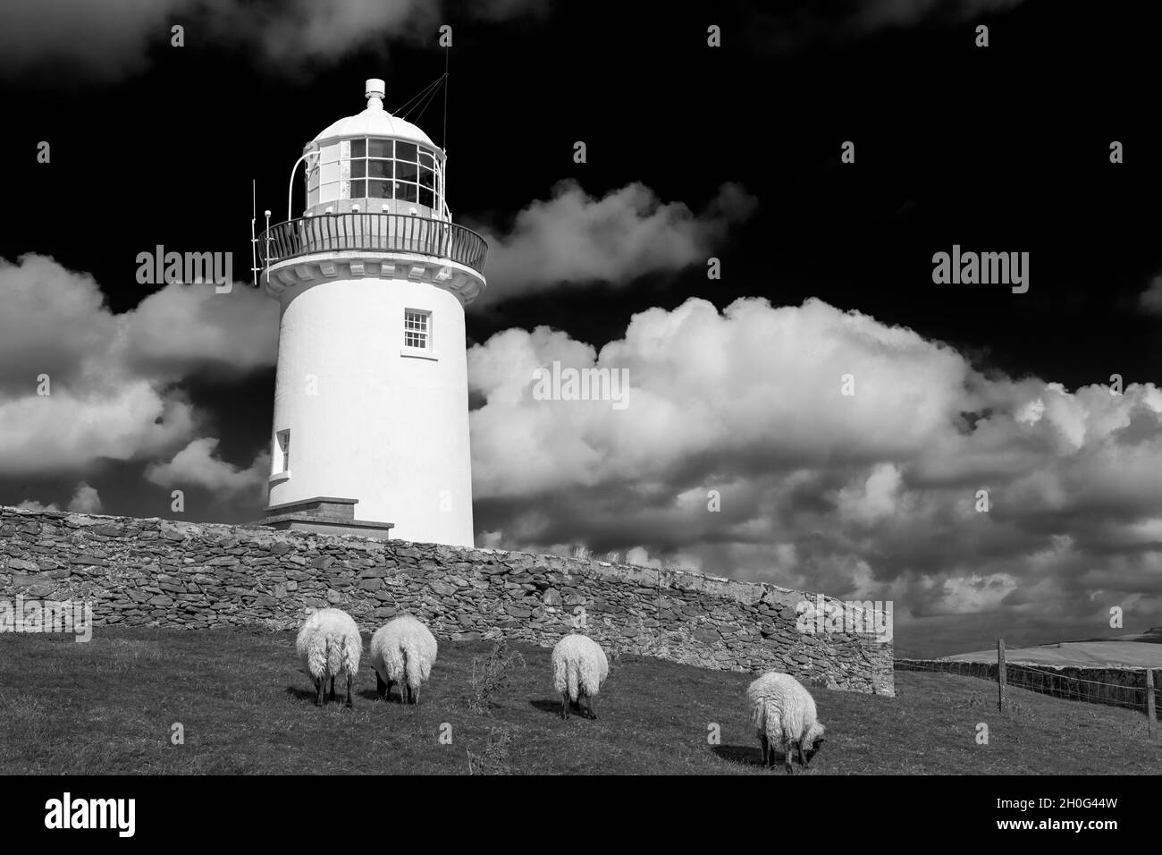 Broadhaven Lighthouse, Mullet Peninsula, County Mayo, Ireland Stock ...